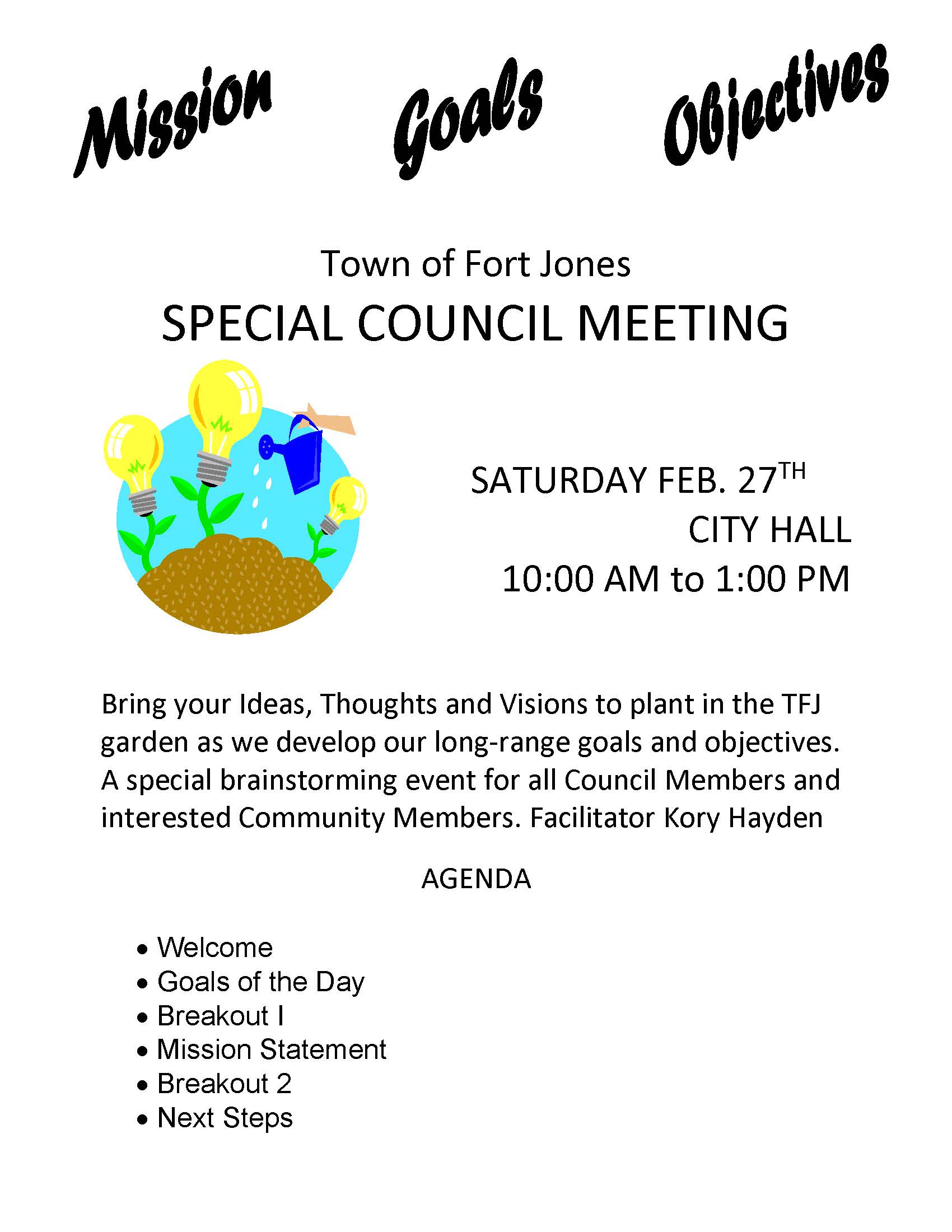 Mission Statement Workshop – Town of Fort Jones, Siskiyou County, CA